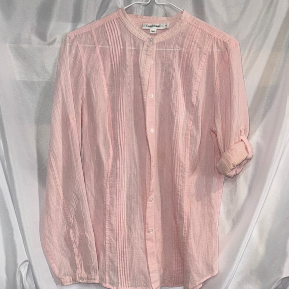Calvin Klein | Tops | Calvin Klein Light Pink Button Down Shirt | Poshmark